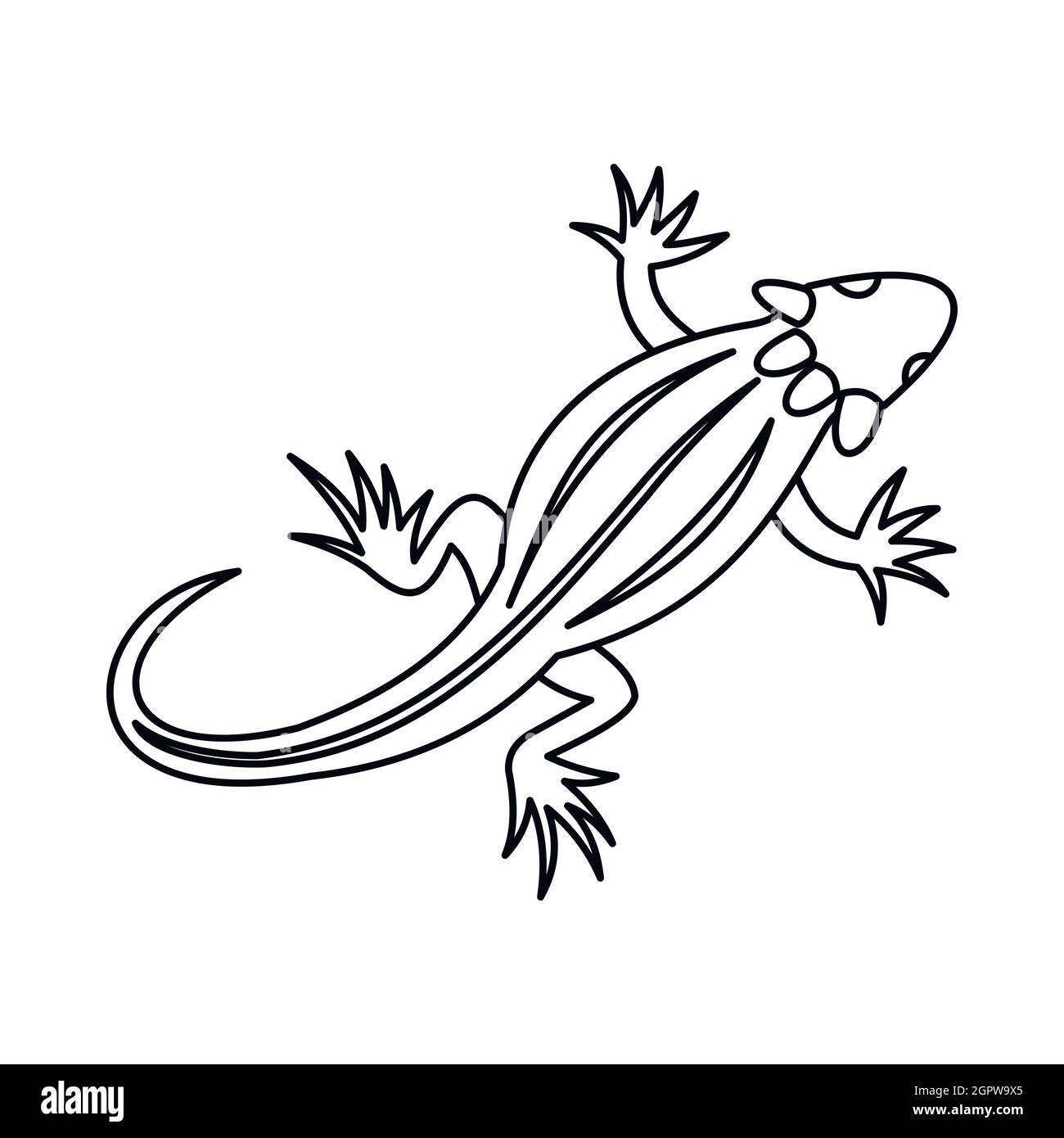 Lizard icon, outline style Stock Vector Image & Art - Alamy