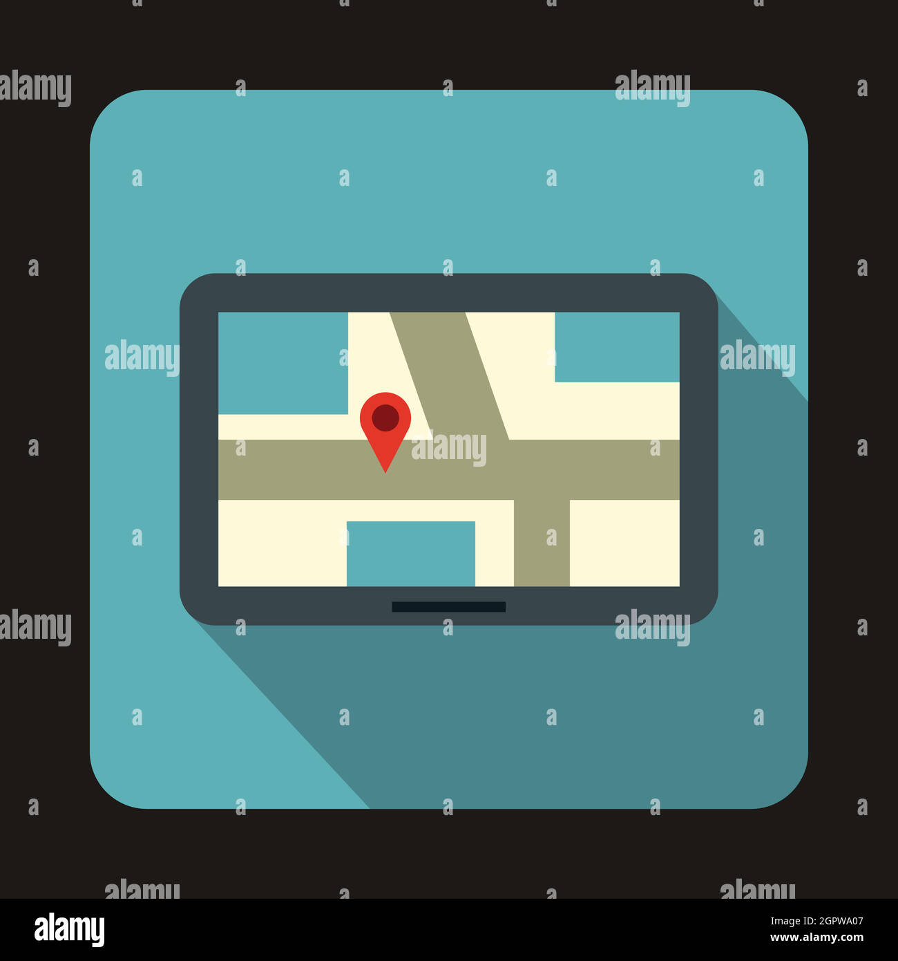 Navigation icon in flat style Stock Vector Image & Art - Alamy