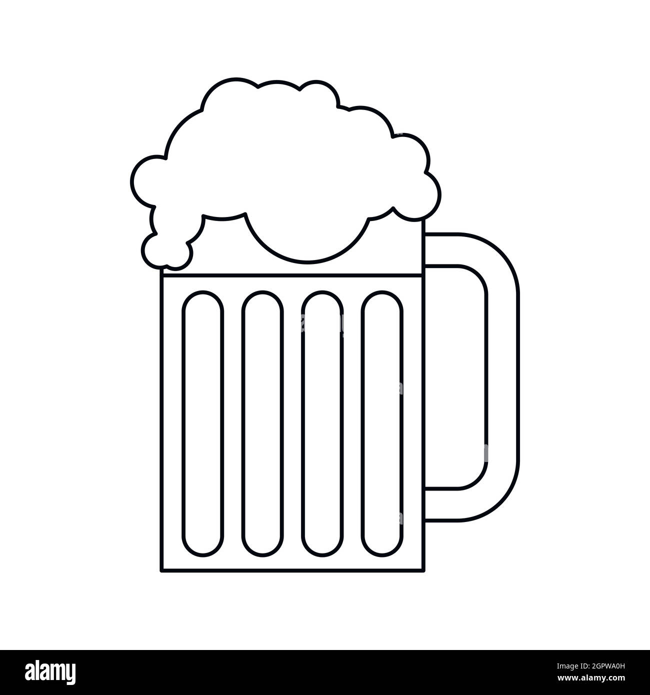 Beer mug icon, outline style Stock Vector Image & Art - Alamy