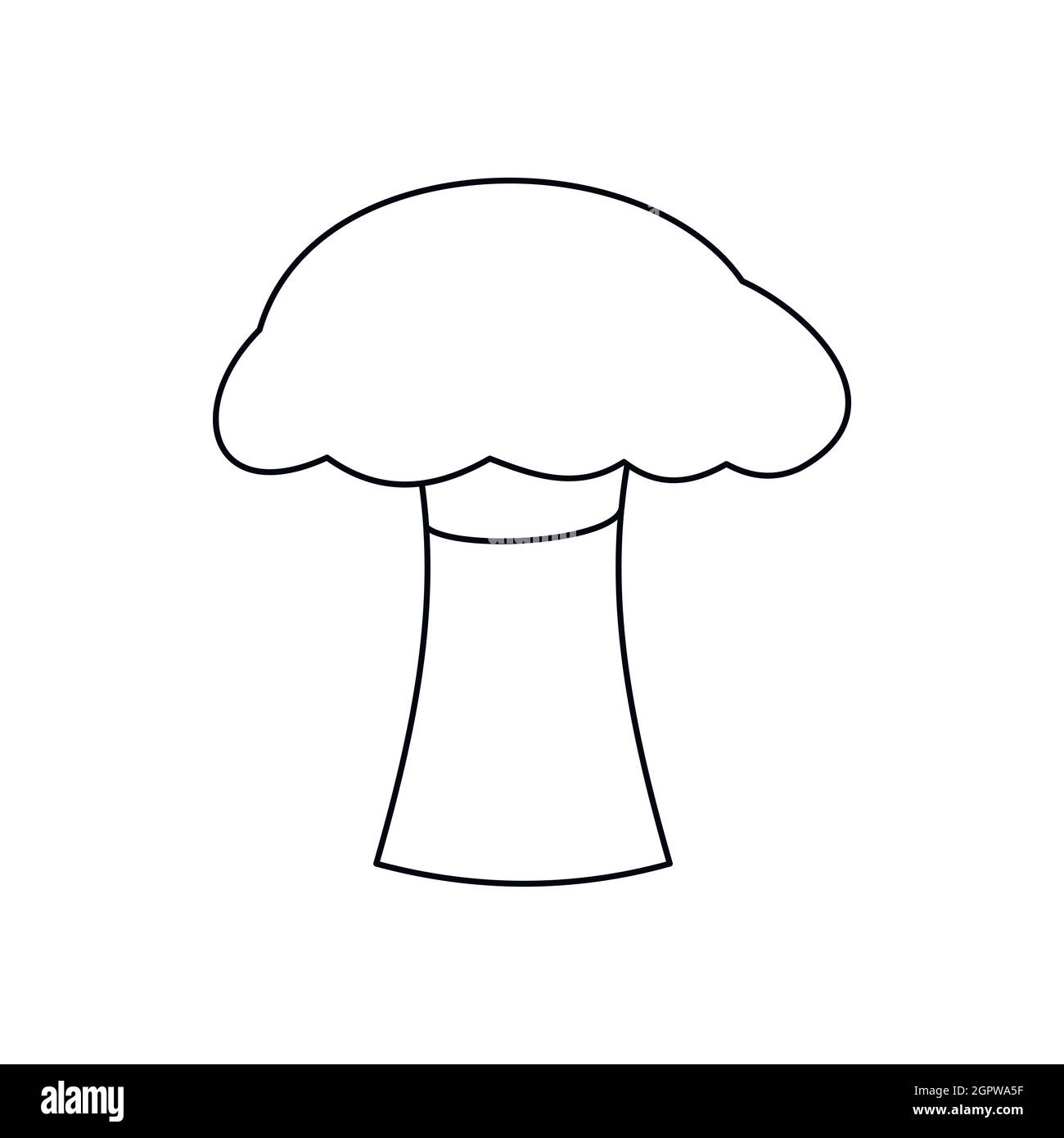 Boletus mushroom outline isolated Cut Out Stock Images & Pictures - Alamy