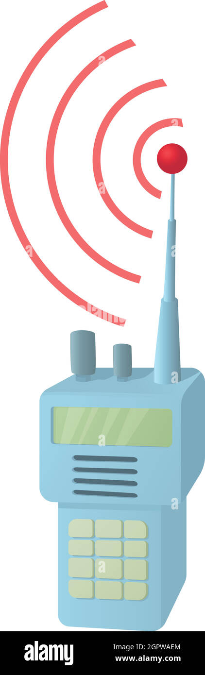 Portable handheld radio icon, cartoon style Stock Vector Image & Art ...