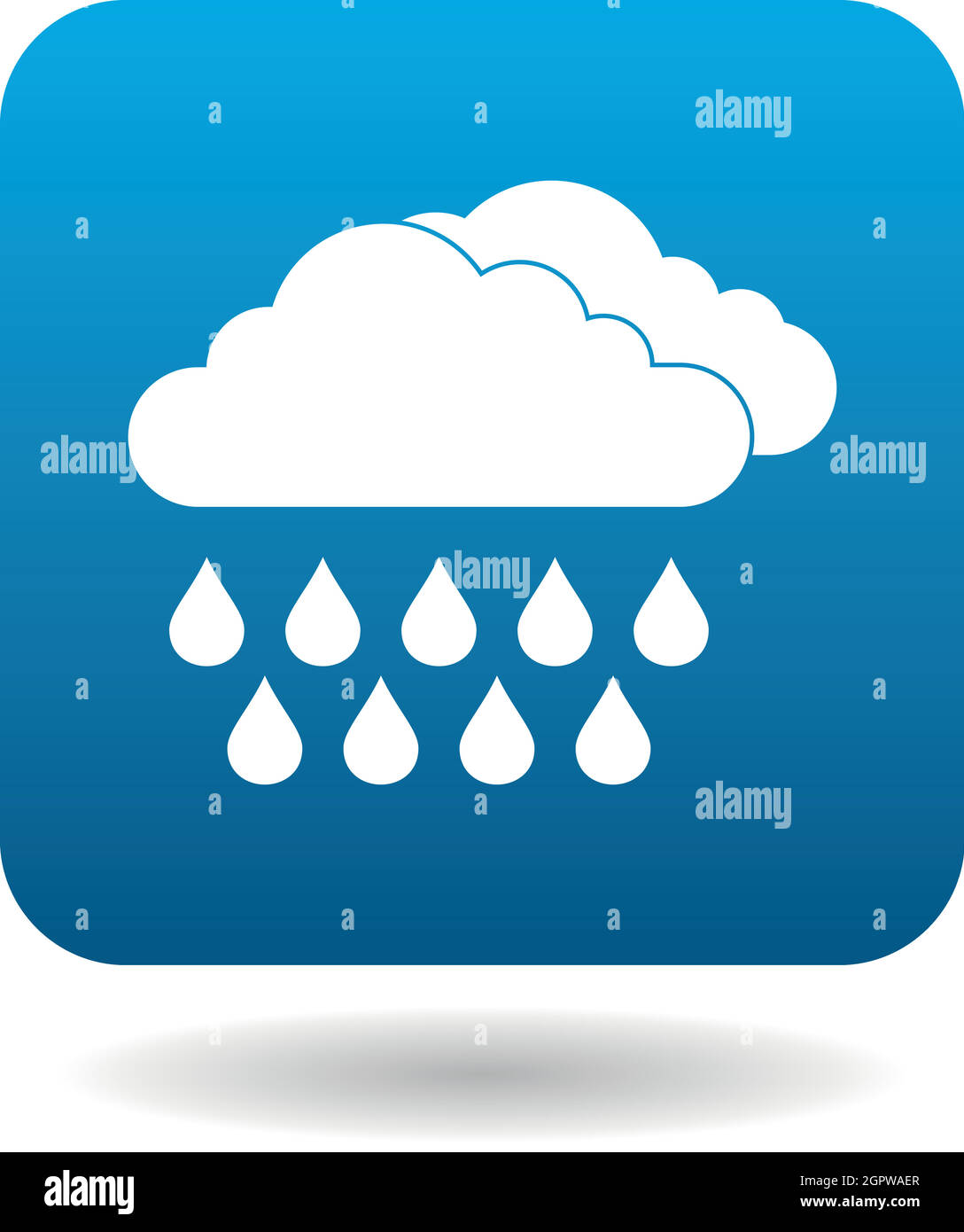 Clouds with rain drops icon, simple style Stock Vector Image & Art - Alamy