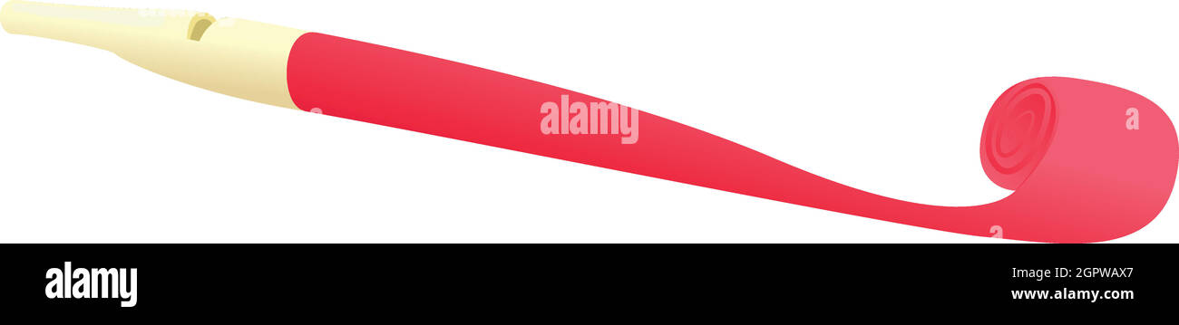 Red party blower icon in cartoon style Stock Vector Image & Art - Alamy