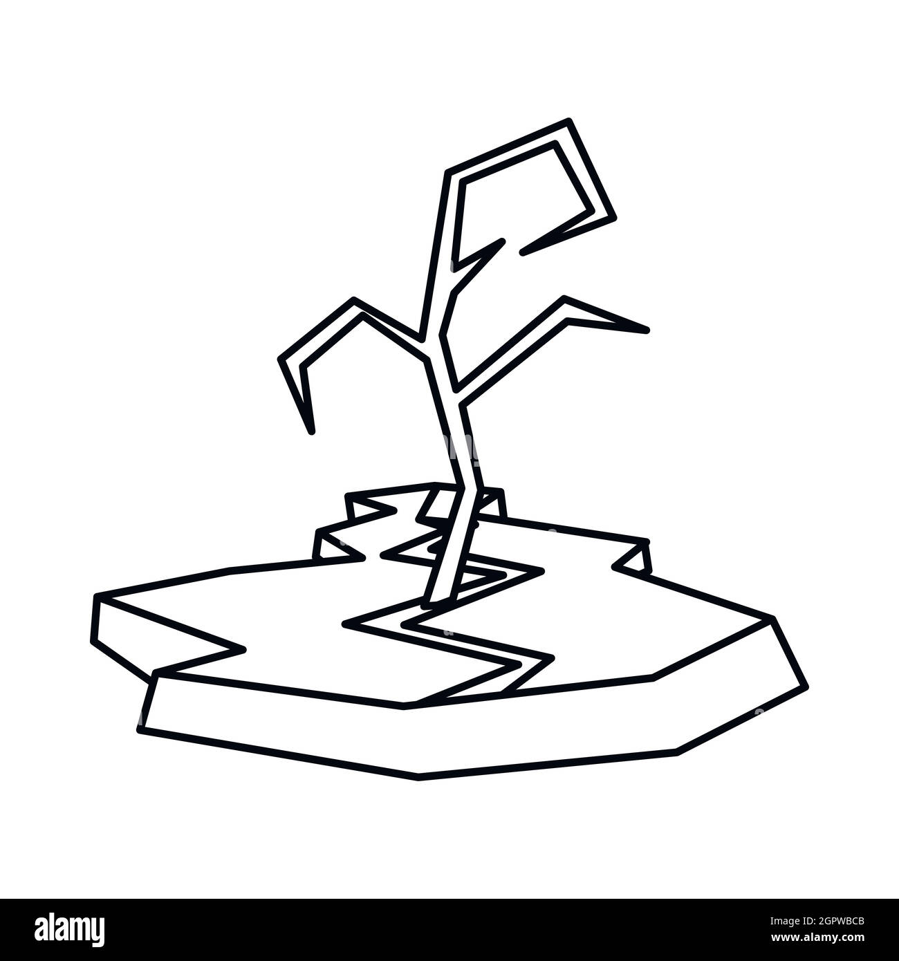 Dry cracked ground drought Cut Out Stock Images & Pictures - Alamy