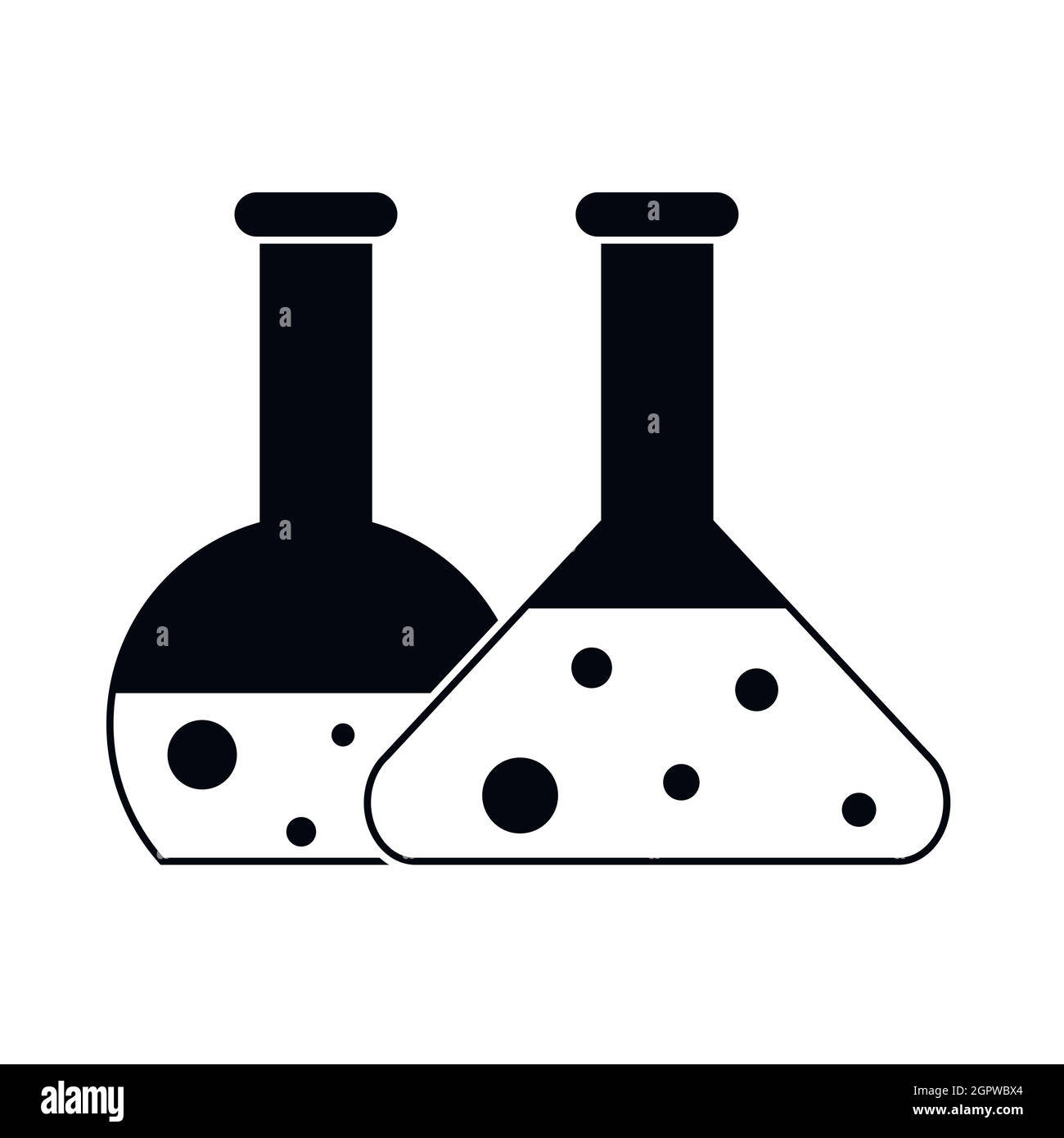 Transparent flasks icon, simple black Stock Vector Image & Art - Alamy