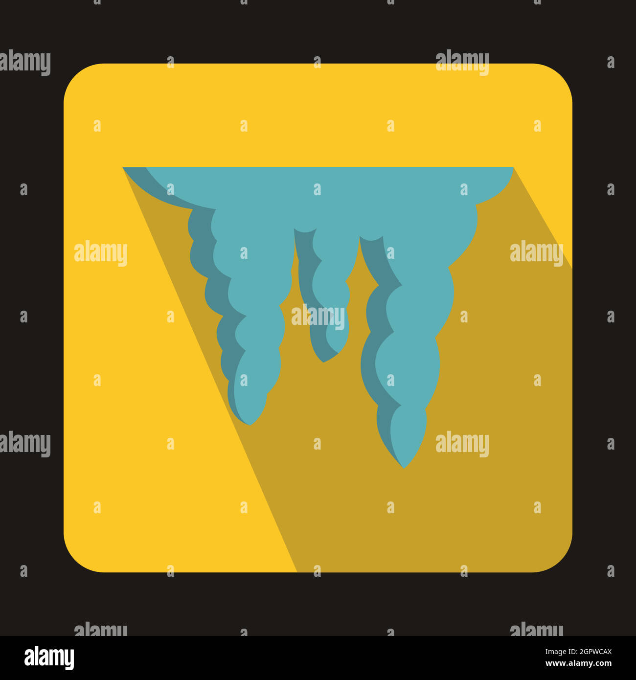 Icicles icon in flat style Stock Vector Image & Art - Alamy