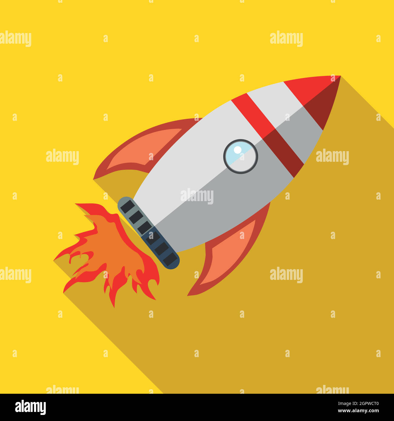 Spacecraft launch up icon Stock Vector Images - Alamy