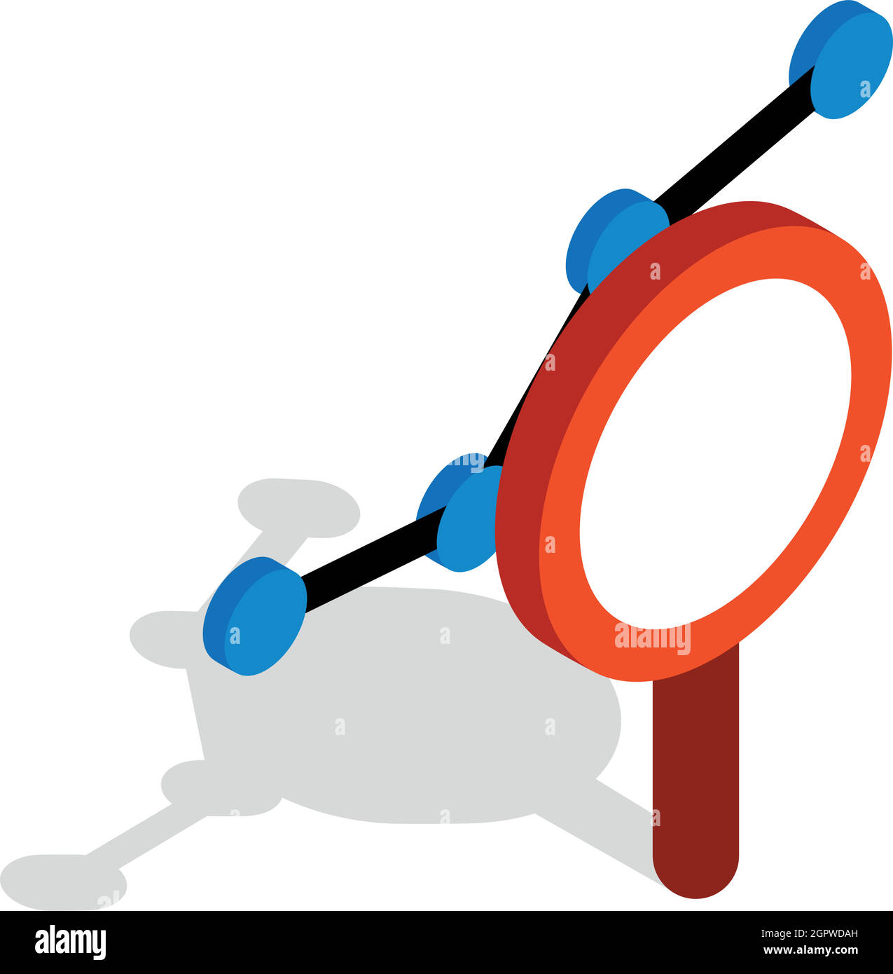 Chart through a magnifying glass icon Stock Vector Image & Art - Alamy