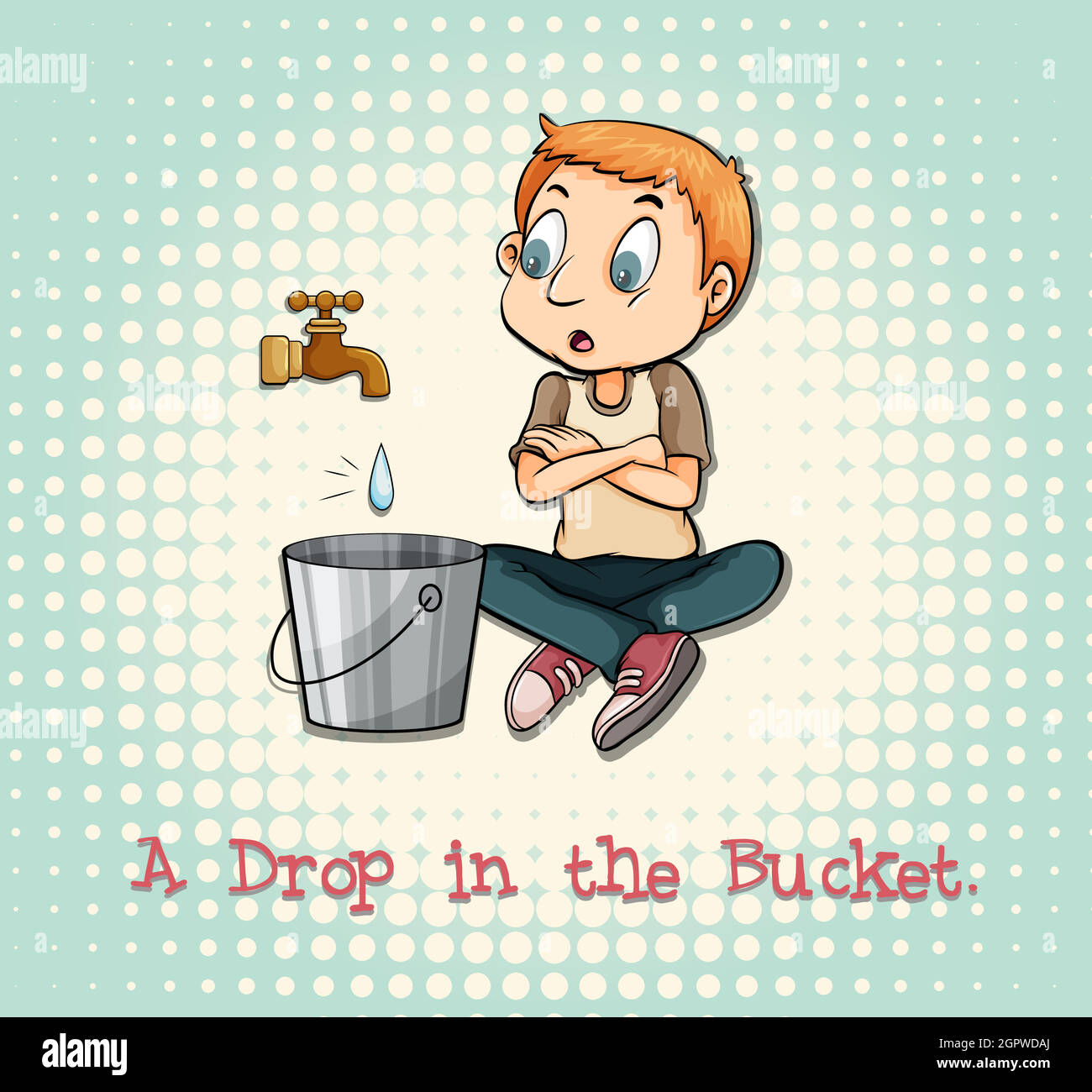 Drop in the bucket Stock Vector Image & Art - Alamy