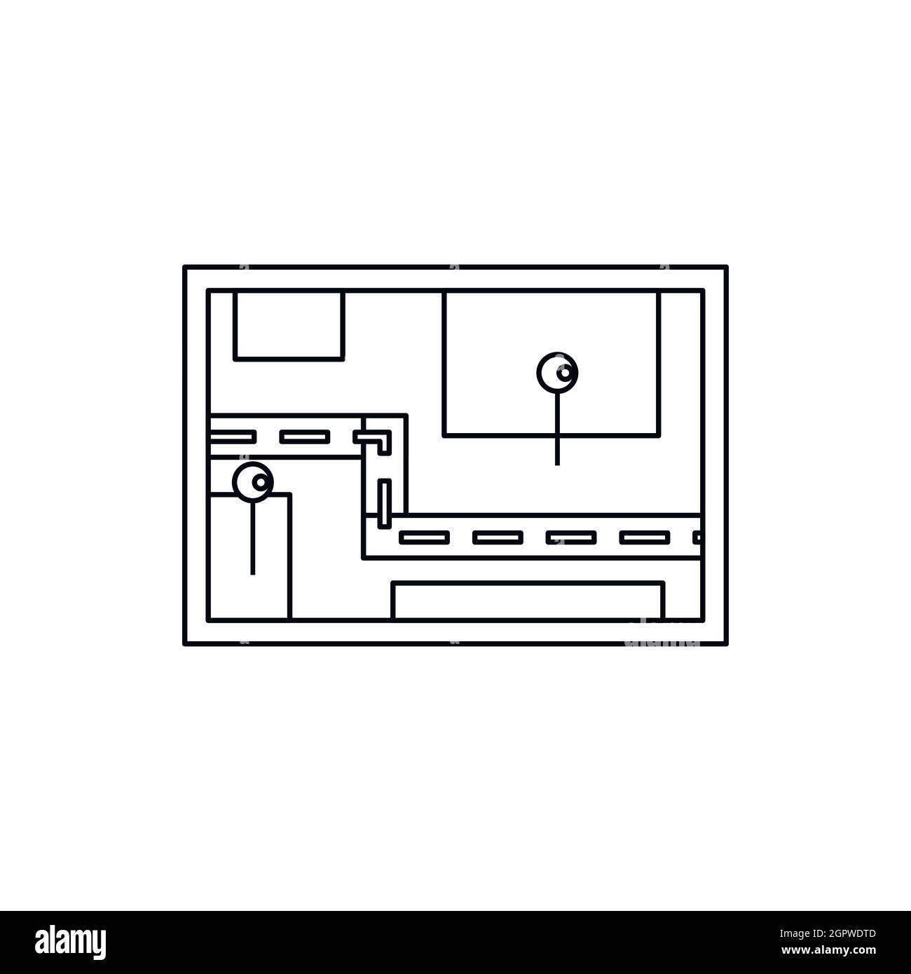 Navigator arrow icon outline Stock Vector Images - Alamy