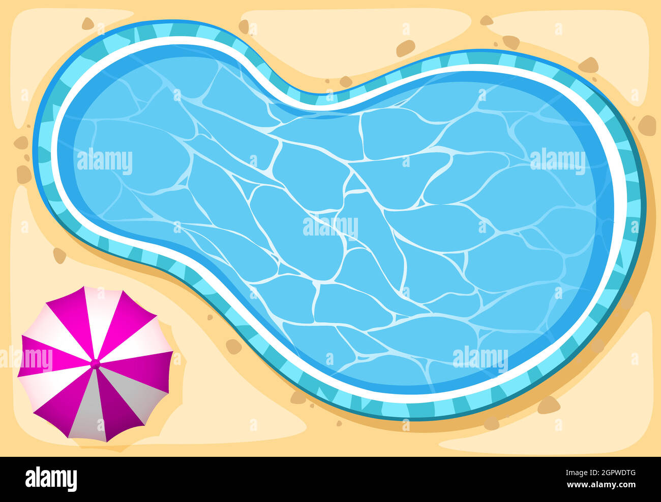 Pond with aerial perspective Stock Vector Image & Art - Alamy