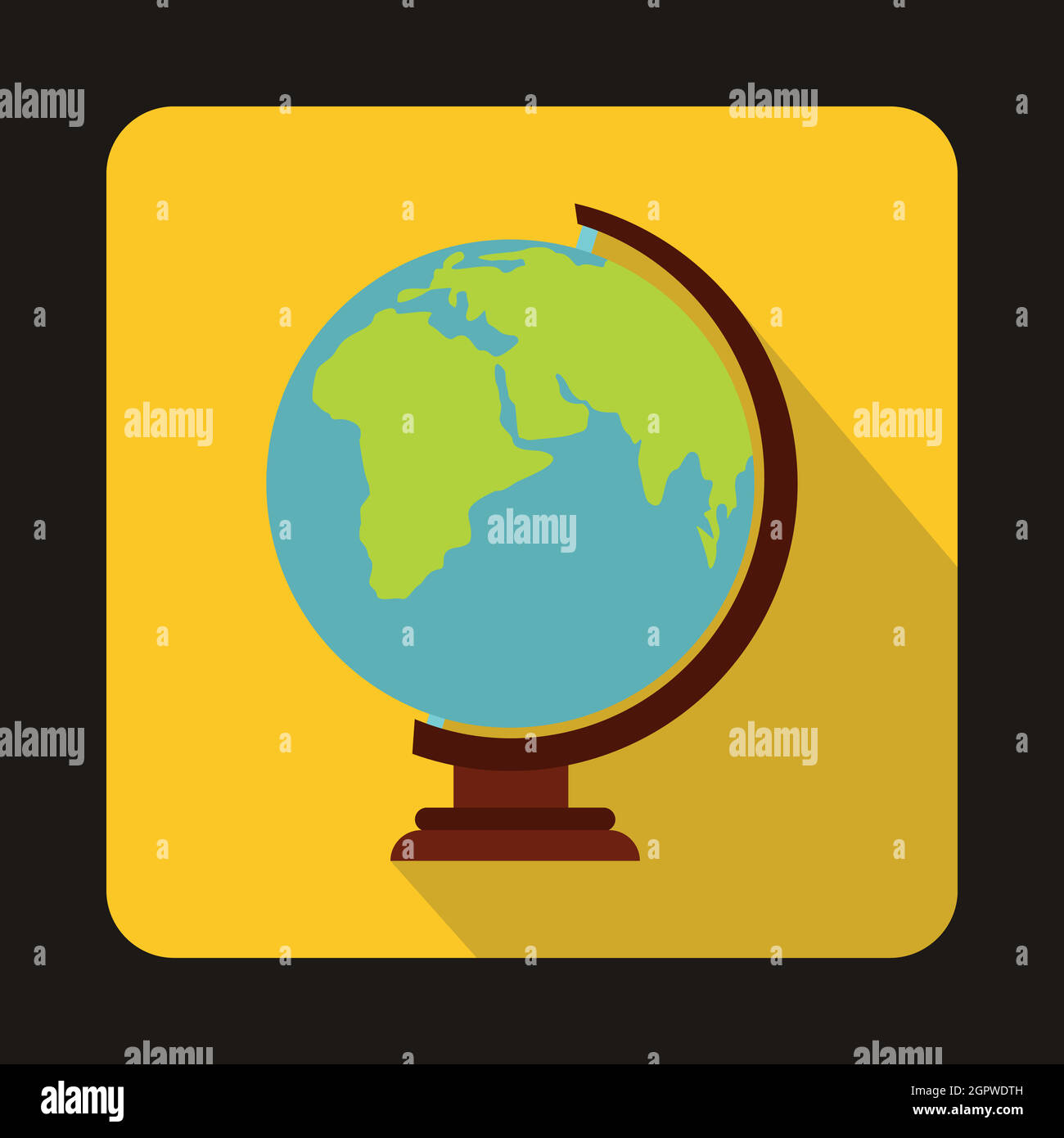 Globe icon in flat style Stock Vector Image & Art - Alamy