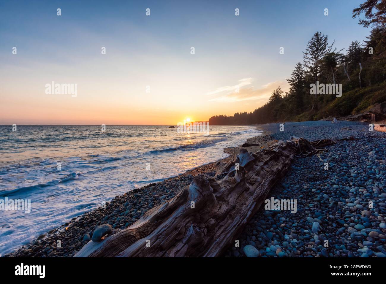 Sandcut Beach on the West Coast of Pacific Ocean Stock Photo - Alamy