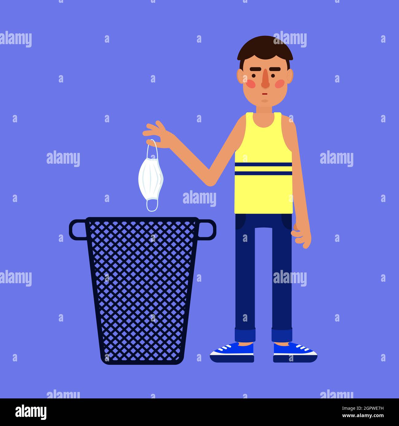 Garbage boy cartoon illustration hi-res stock photography and images ...