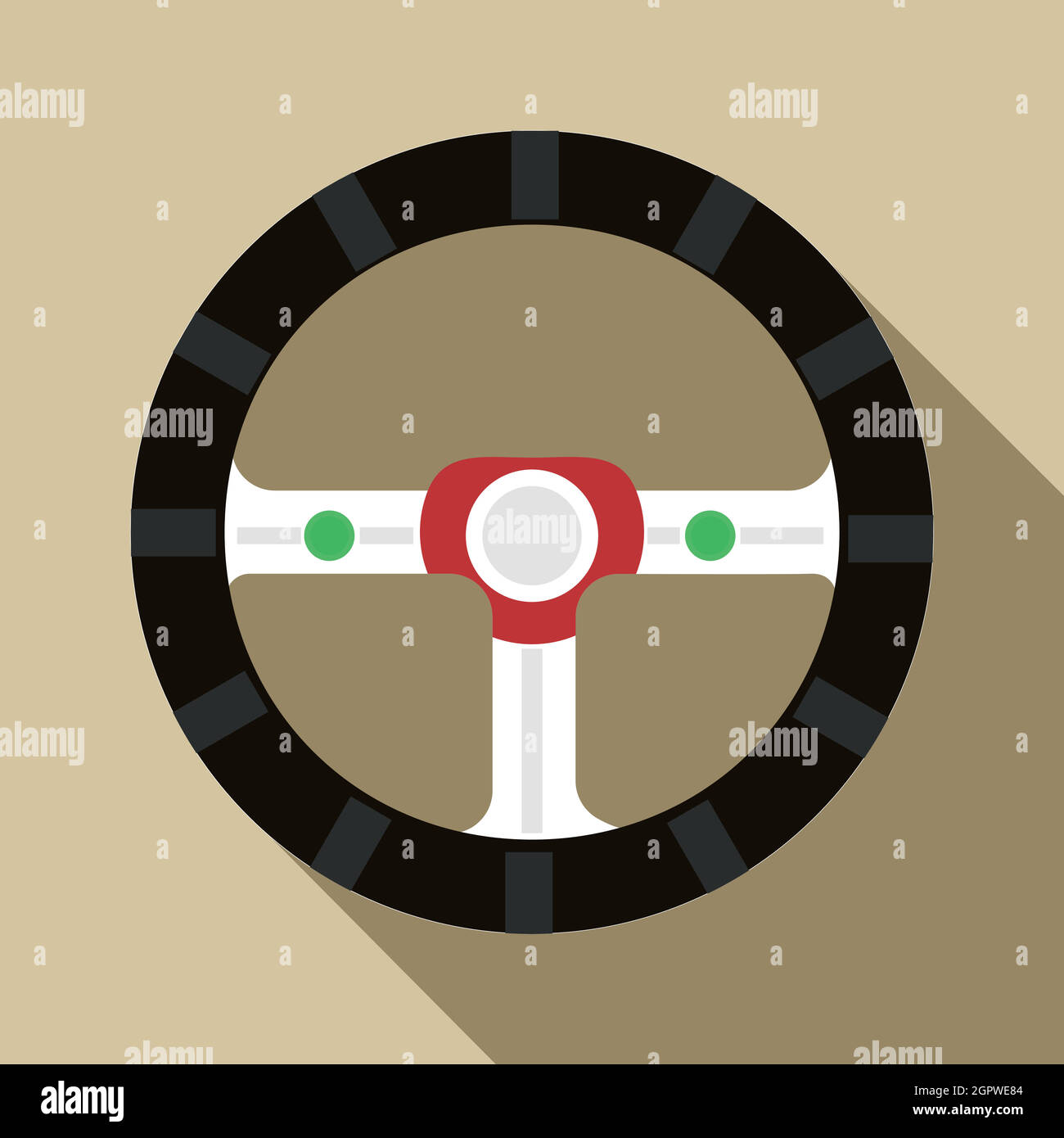 Steering wheel icon in flat style Stock Vector Image & Art - Alamy
