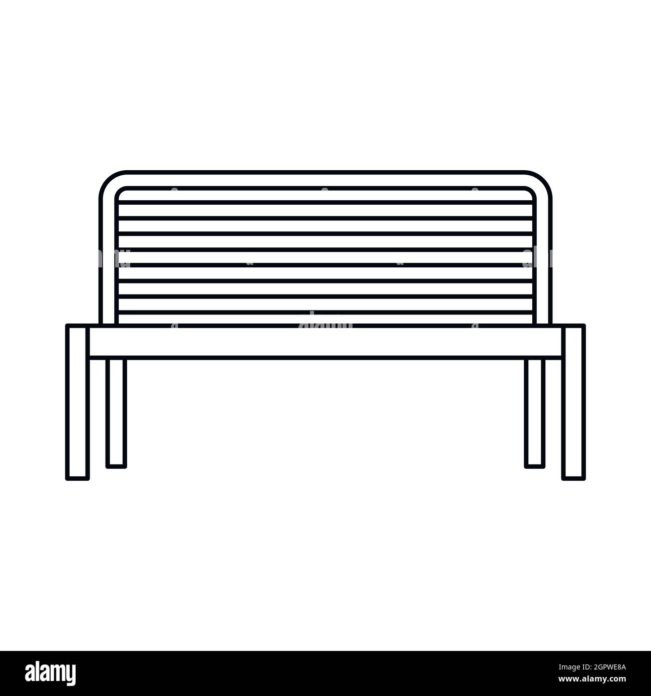 Bench icon, outline style Stock Vector Image & Art - Alamy