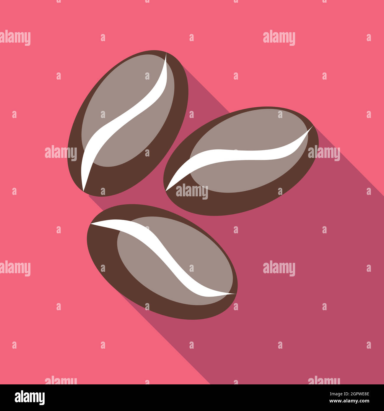 Coffee beans icon, flat style Stock Vector Image & Art - Alamy
