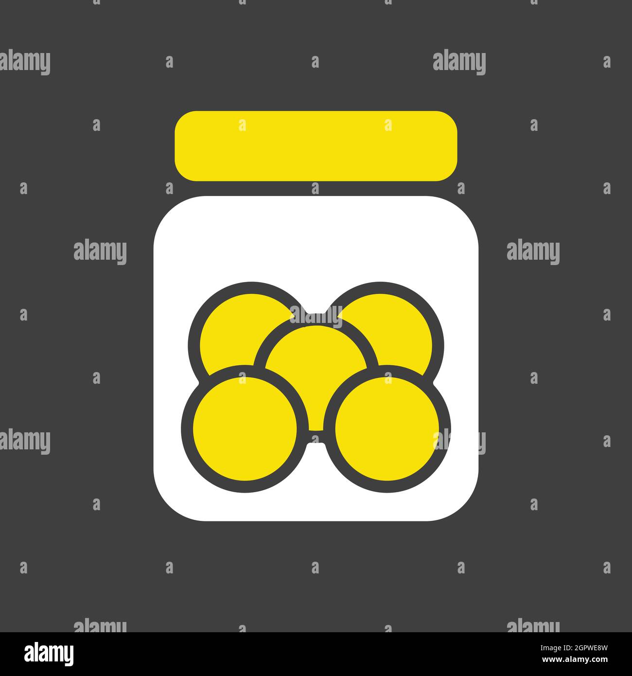 Cookie jar vector glyph icon. Kitchen appliance. Graph symbol for ...