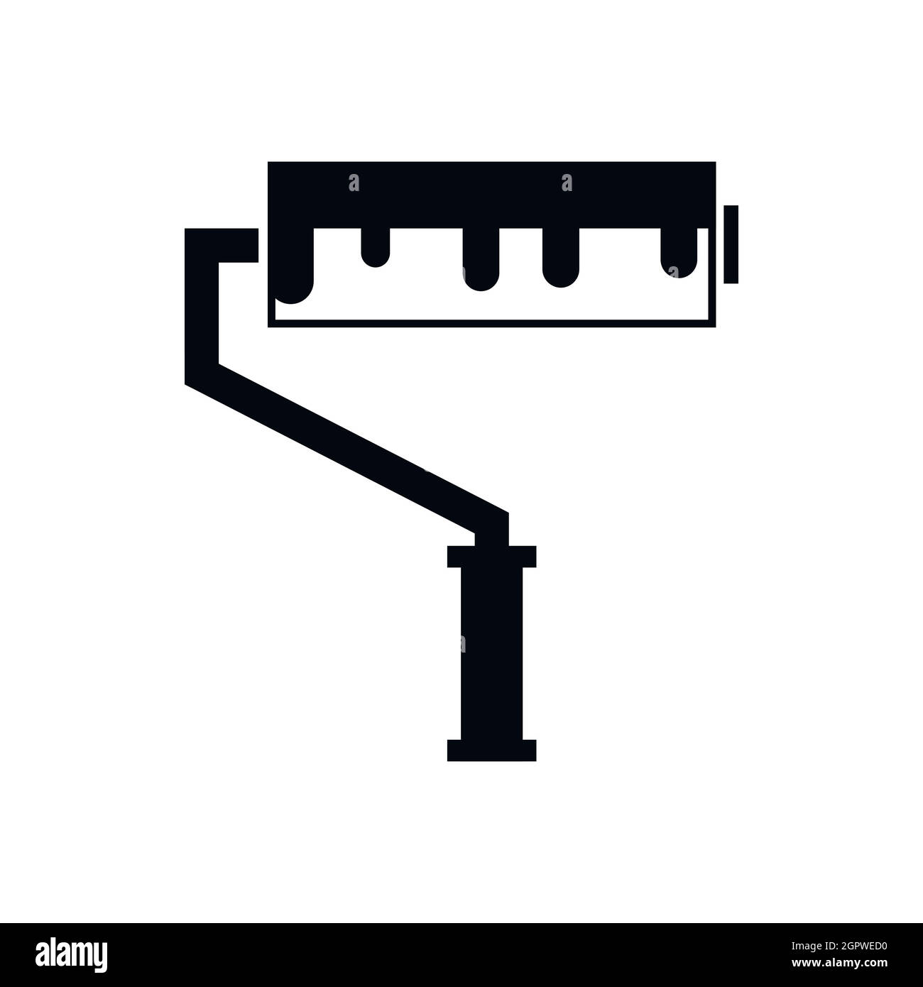 Paint roller with paint icon, simple style Stock Vector Image & Art - Alamy