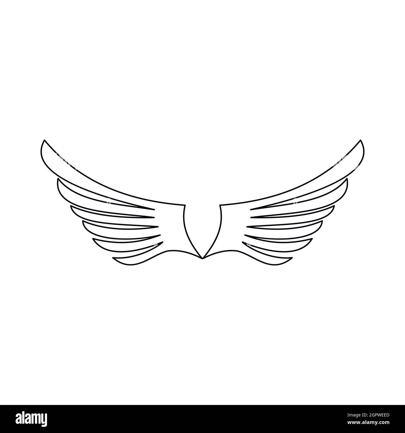 Wing icon, outline style Stock Vector Image & Art - Alamy