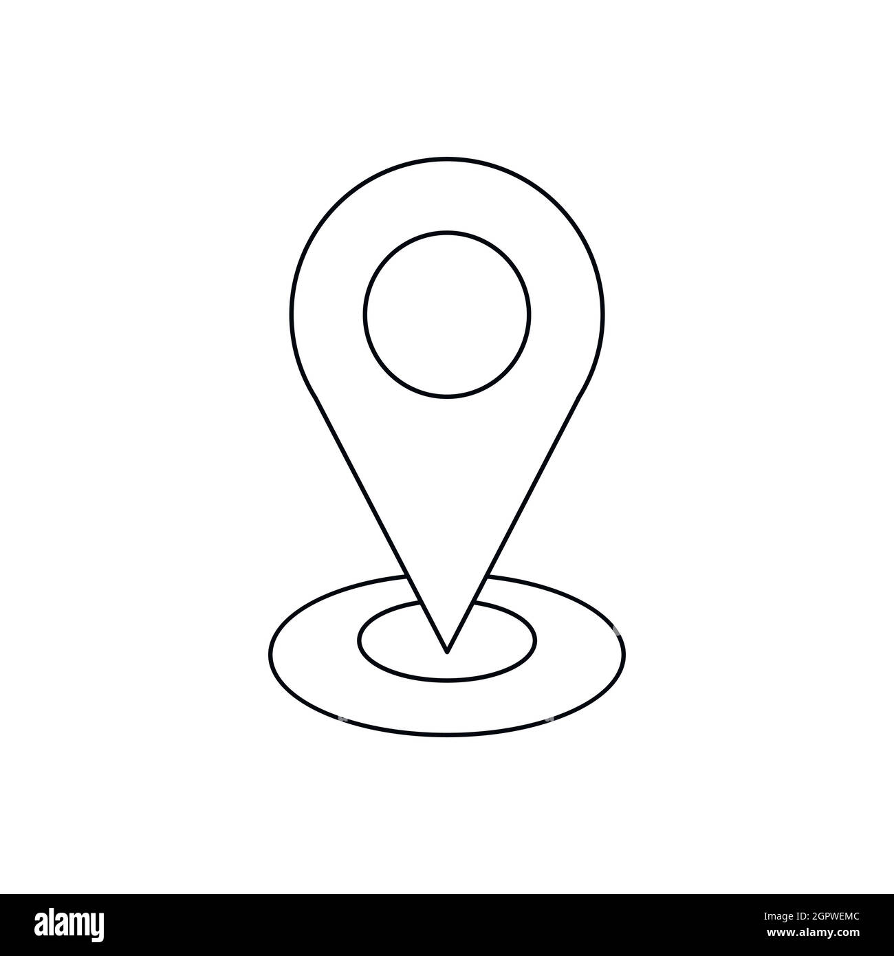Map pointer icon, outline style Stock Vector Image & Art - Alamy