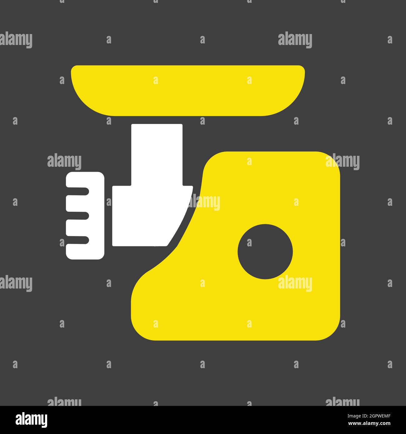 Electric meat grinder vector glyph icon. Electric kitchen appliance ...