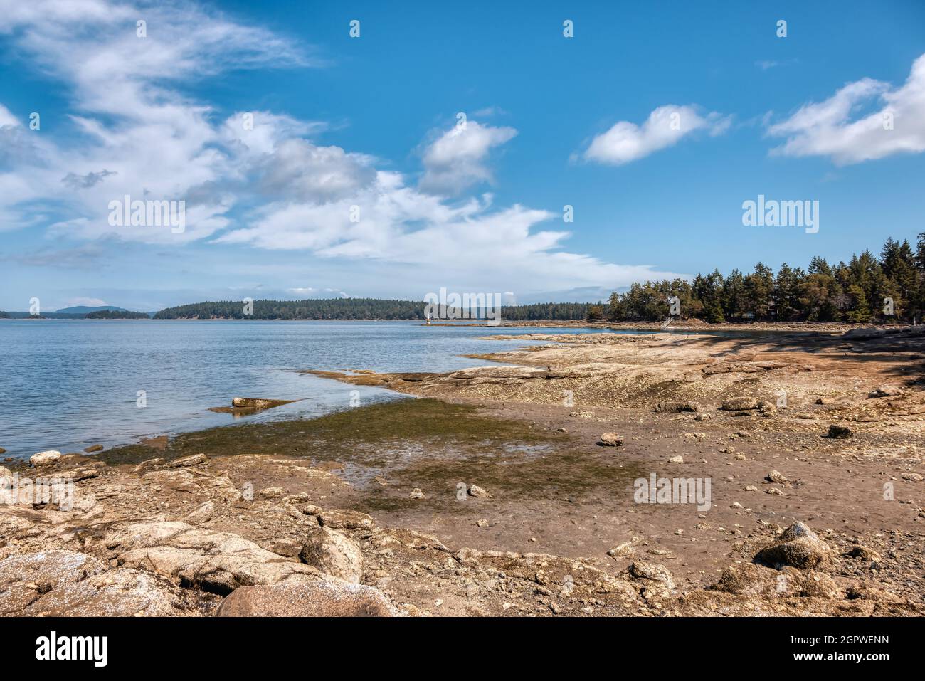 Rocky Shore with Canadian Nature Landscape on the Pacific Ocean West ...