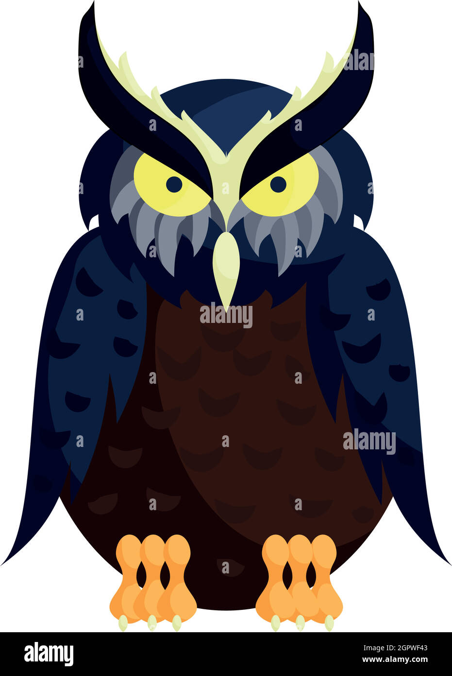 Vintage owl in night Stock Vector Images - Alamy