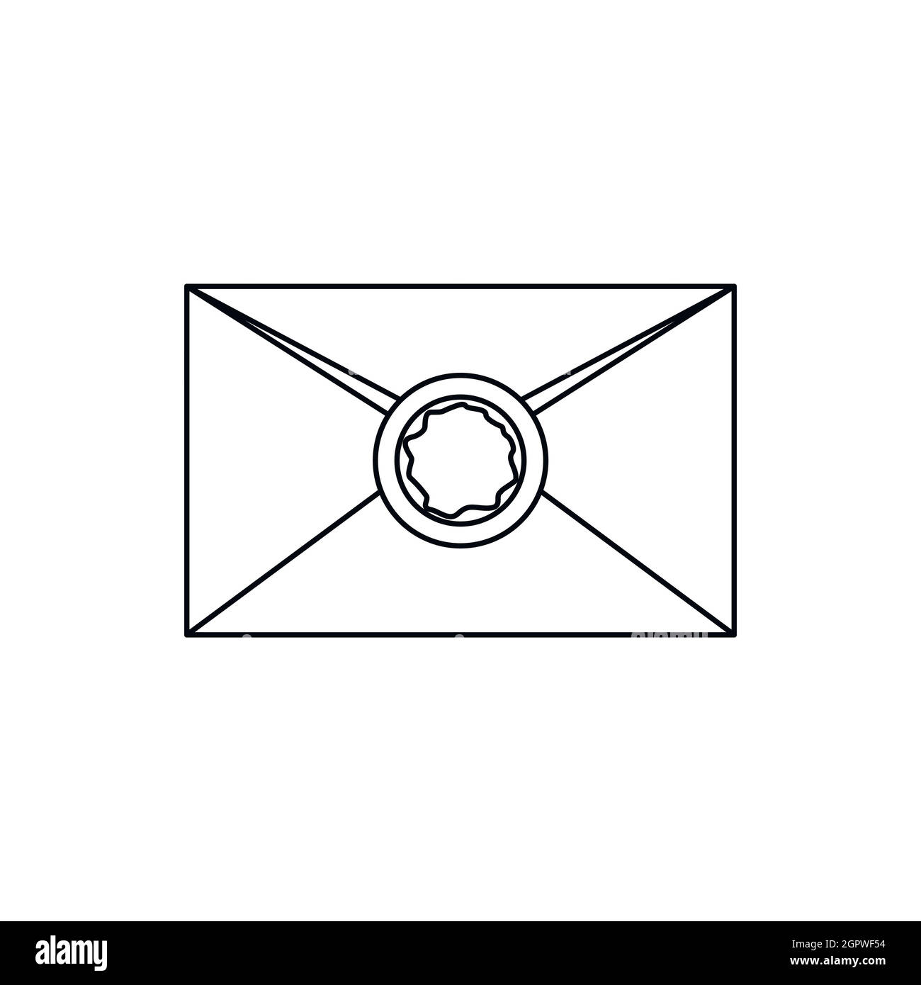 Envelope card icon outline Stock Vector Images - Alamy