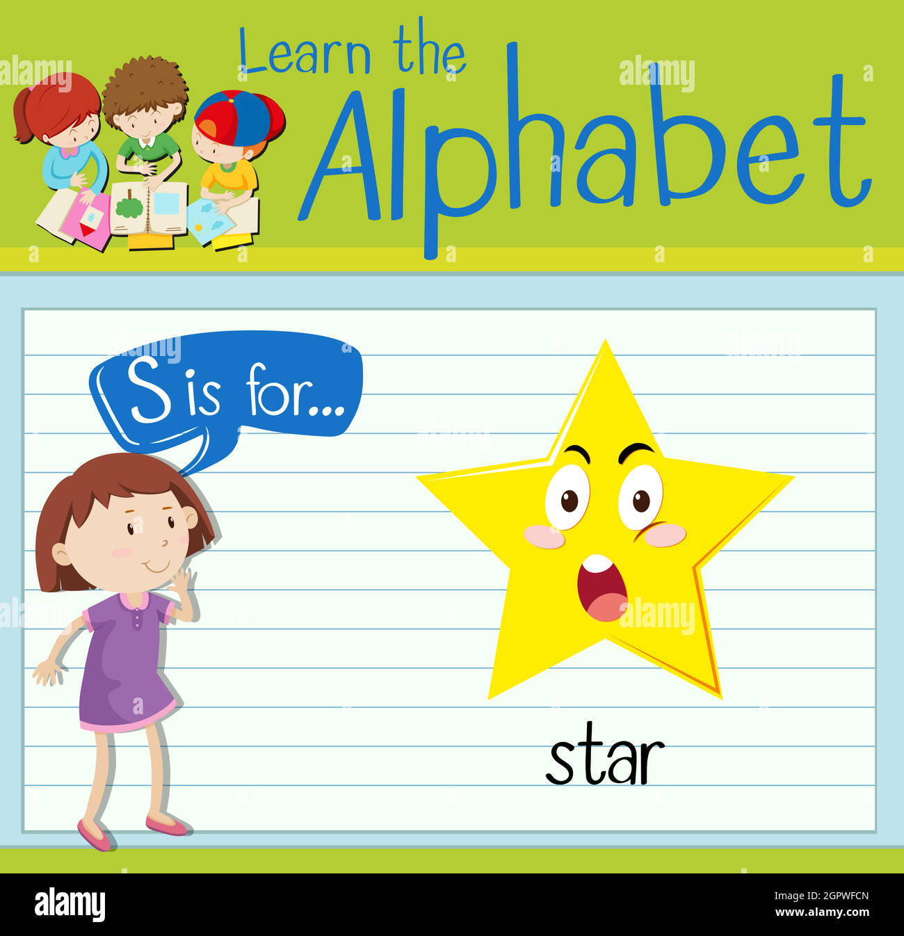 Flashcard letter S is for star Stock Vector Image & Art - Alamy