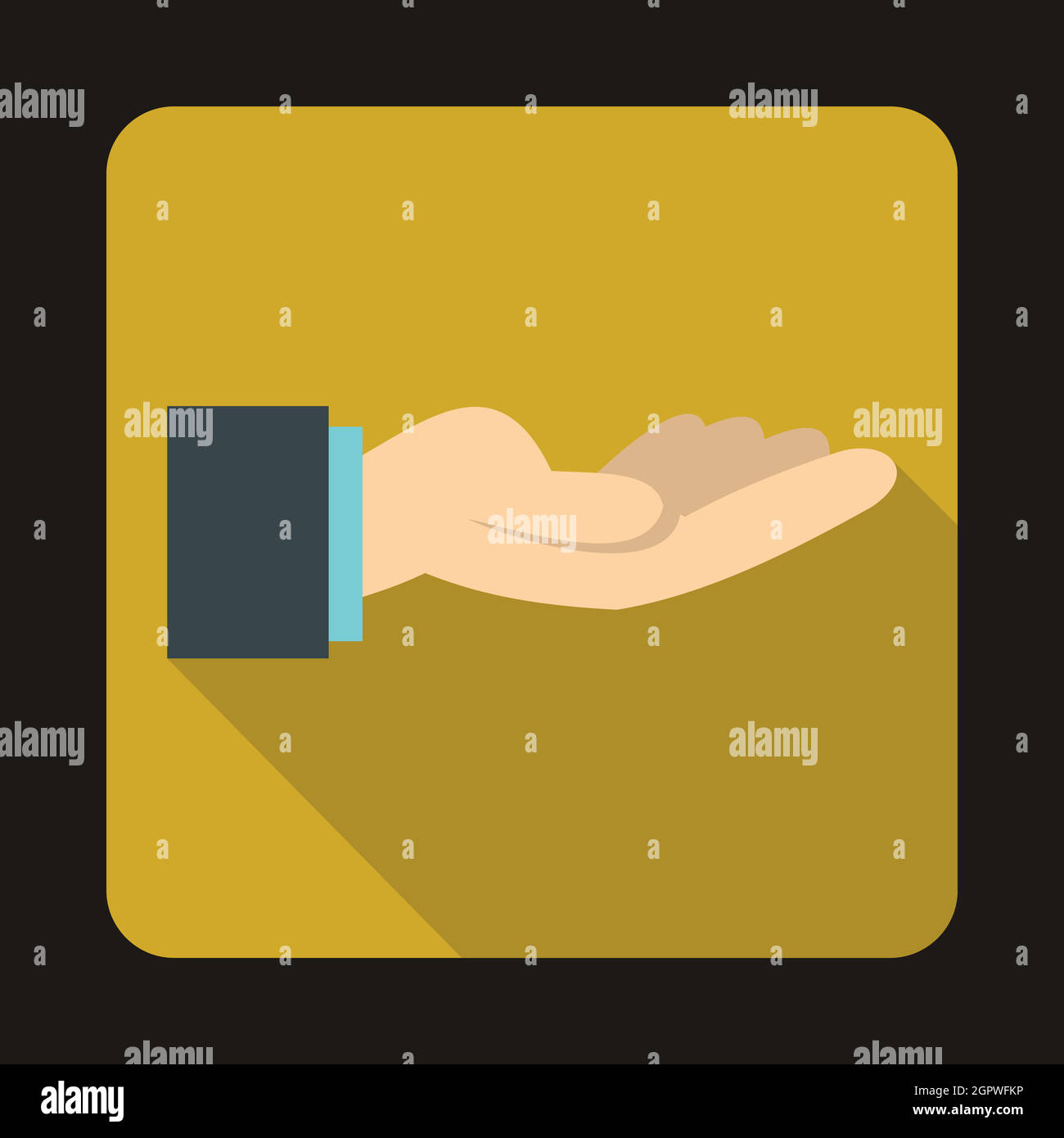 Outstretched hand gesture icon, flat style Stock Vector Image & Art - Alamy