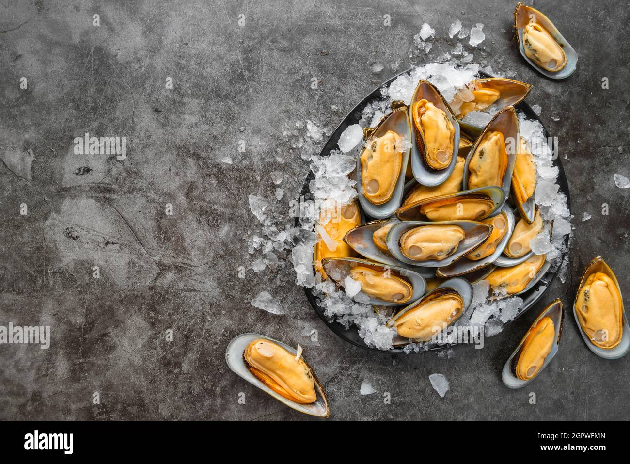 Top view assortment seafood hi-res stock photography and images - Alamy