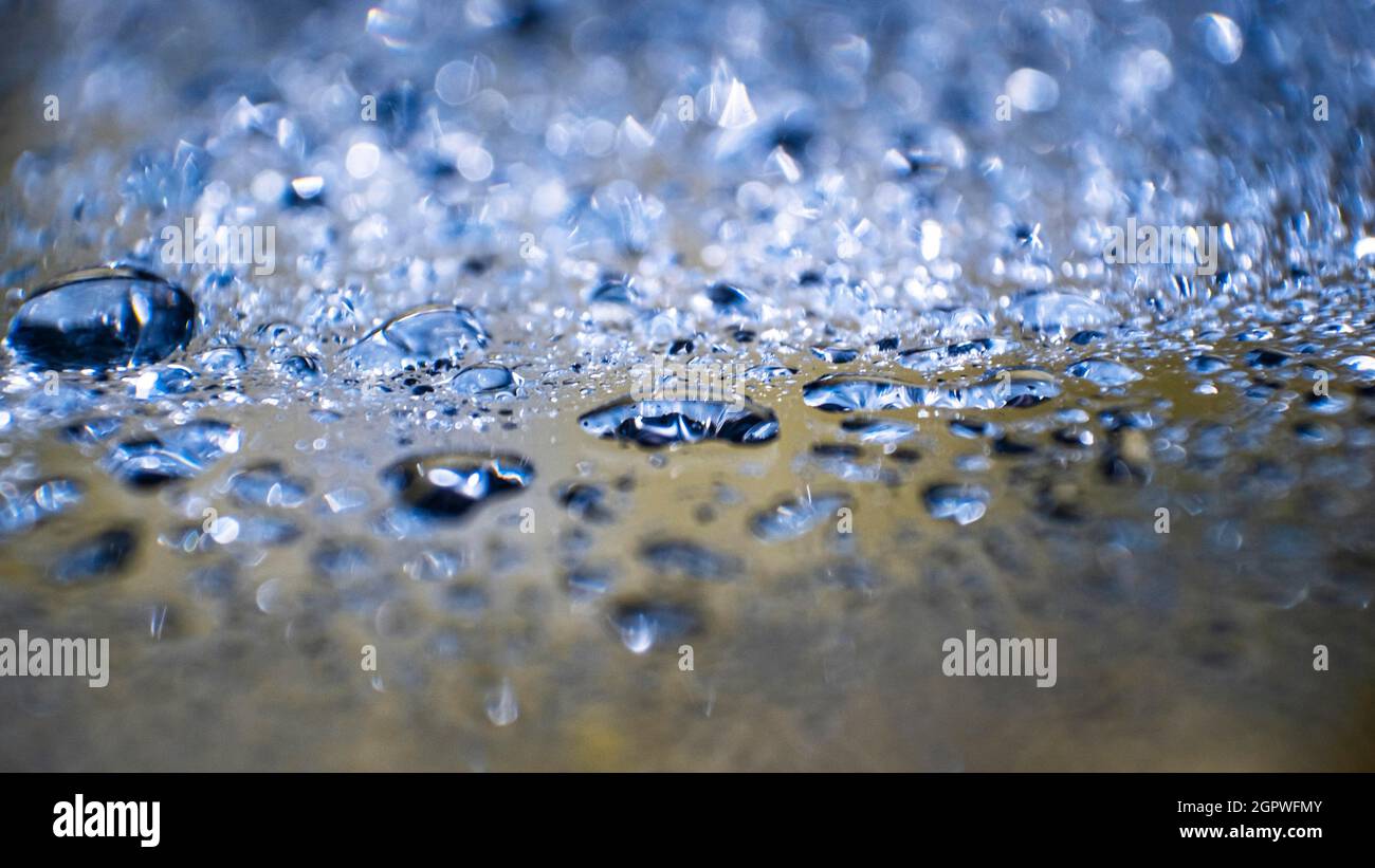 Background rain drops close up Stock Photo - Alamy