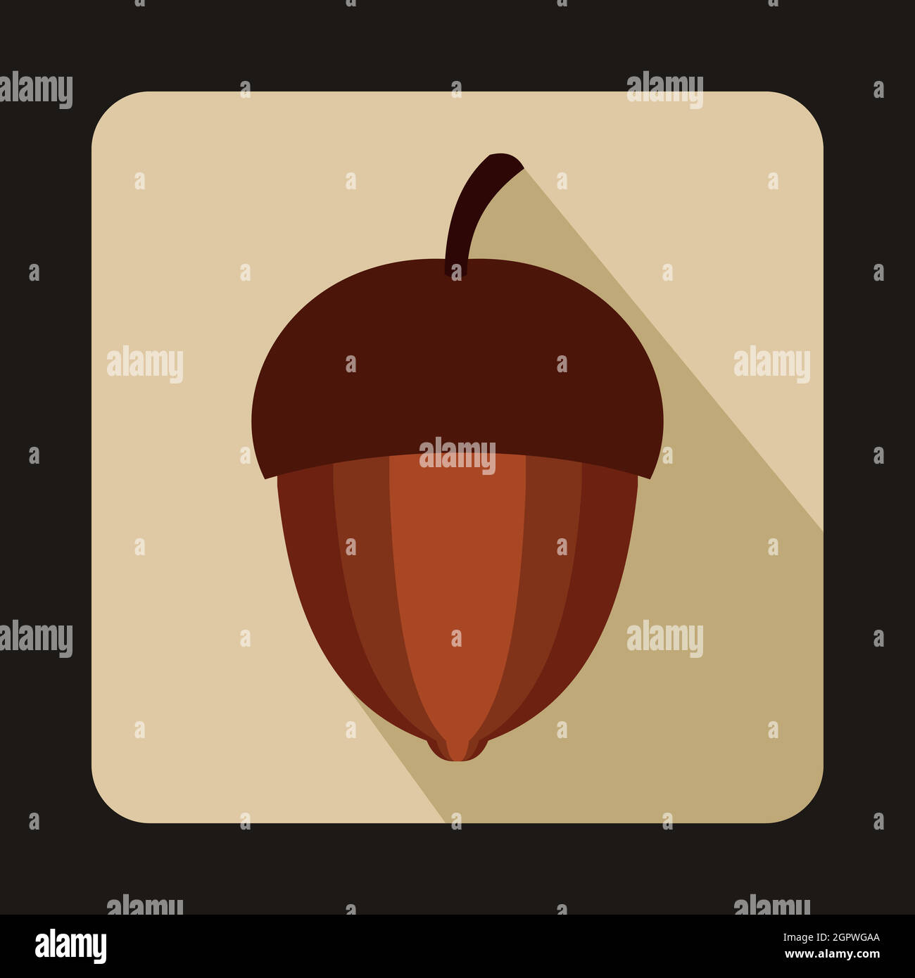 Acorn icon in flat style Stock Vector Image & Art - Alamy