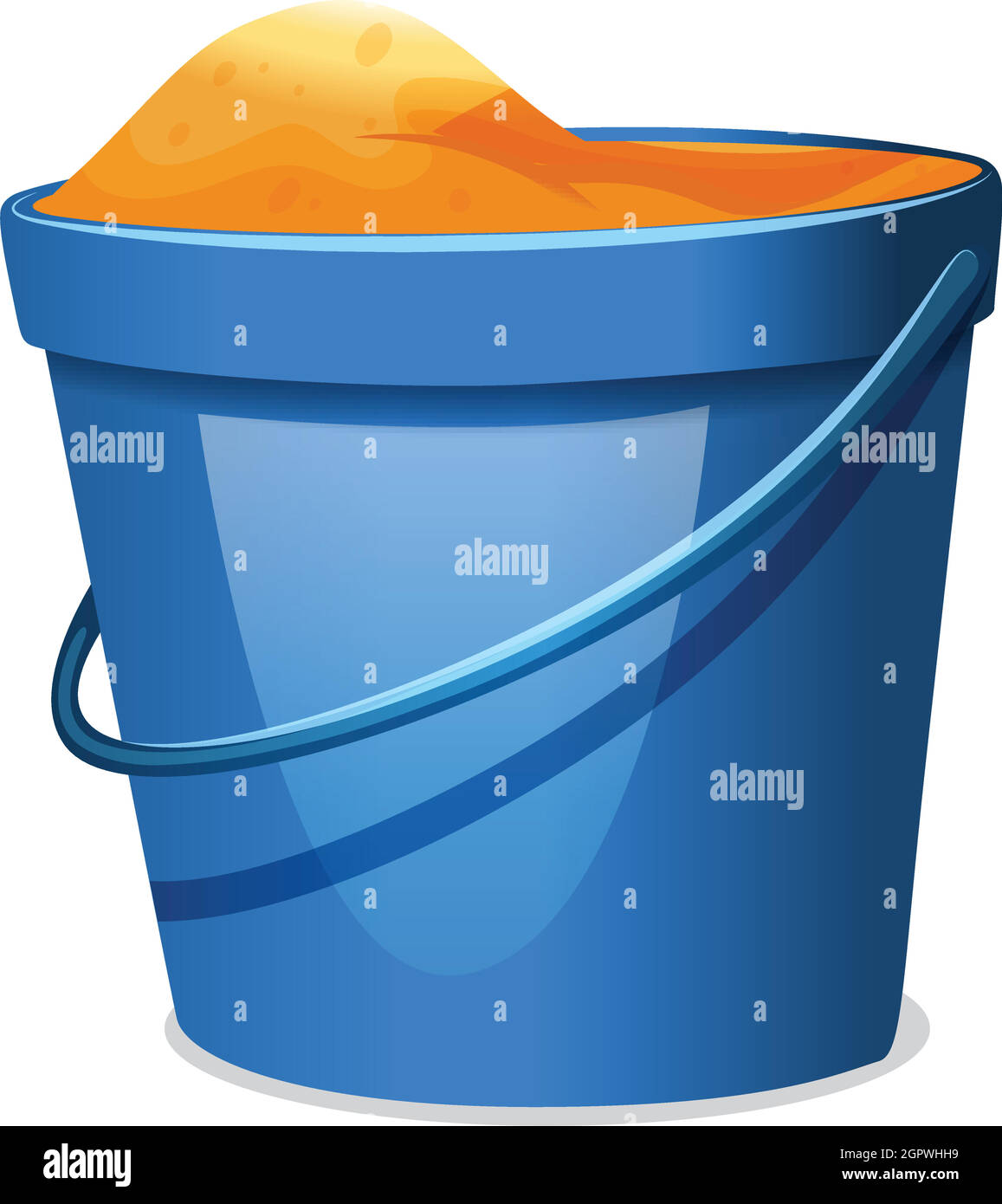 A blue pail with sand Stock Vector Image & Art - Alamy