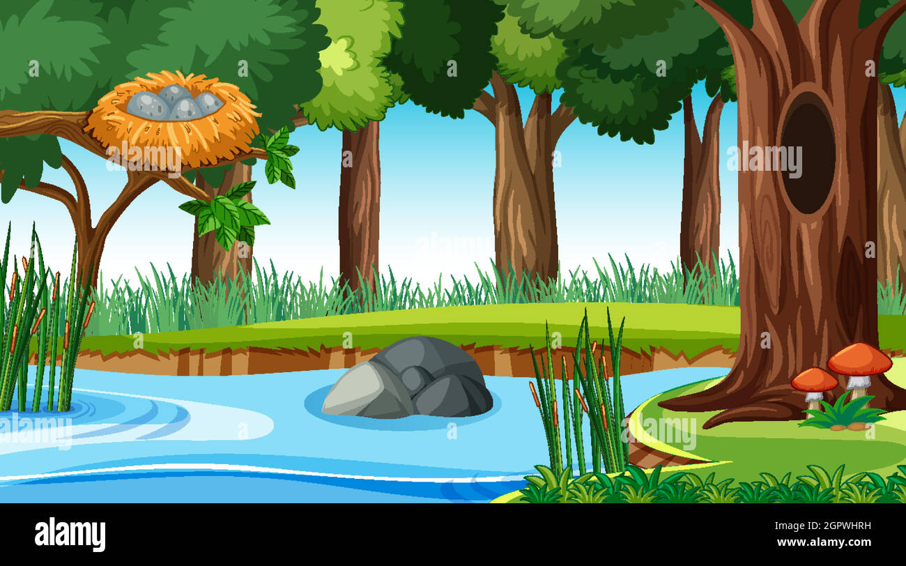 Nature outdoor forest background Stock Vector Image & Art - Alamy