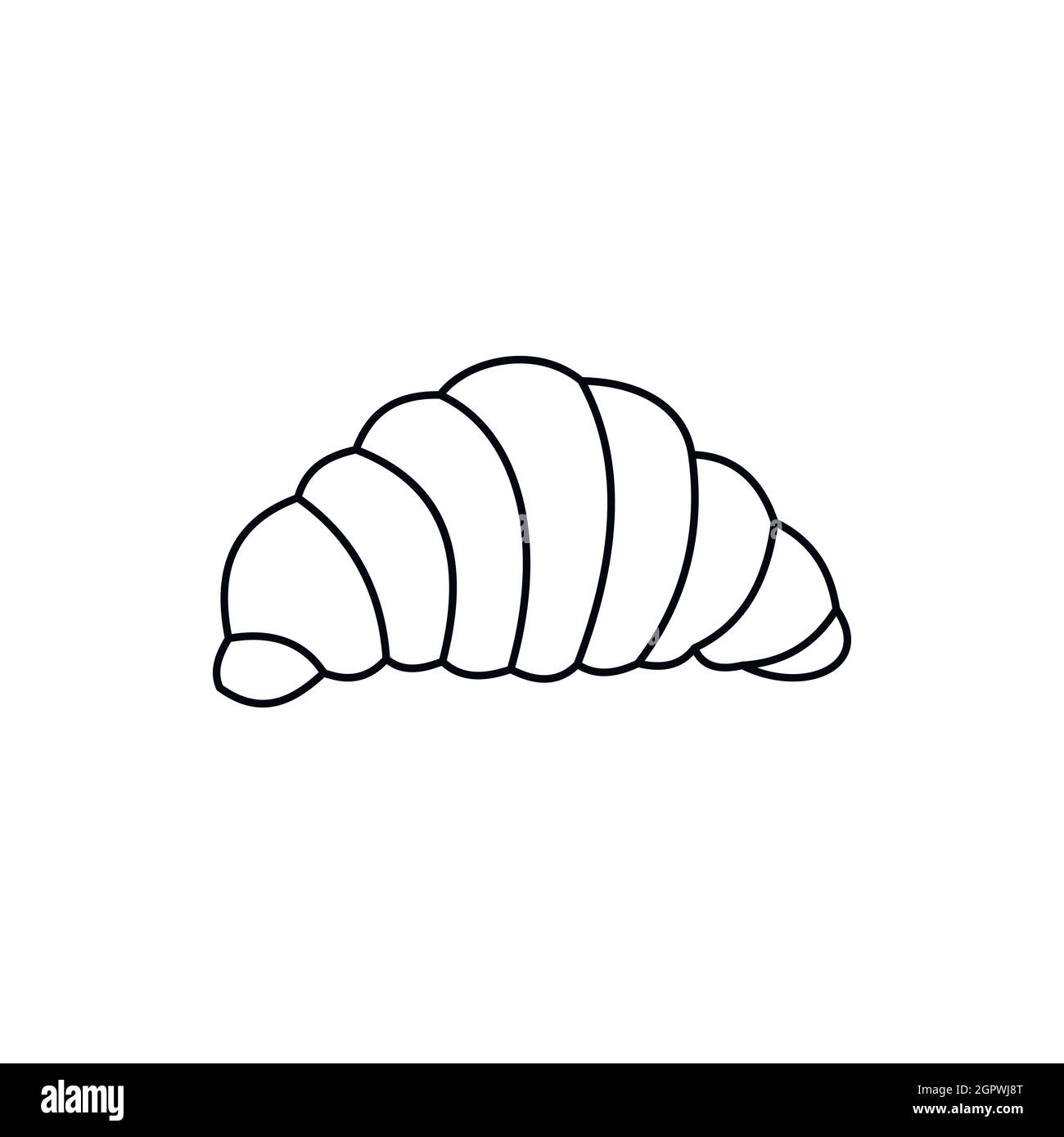 Croissant icon, outline style Stock Vector Image & Art - Alamy