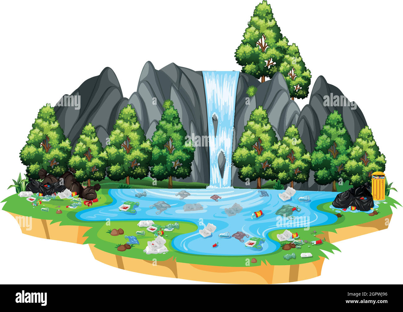 Landscape in city park Cut Out Stock Images & Pictures - Alamy