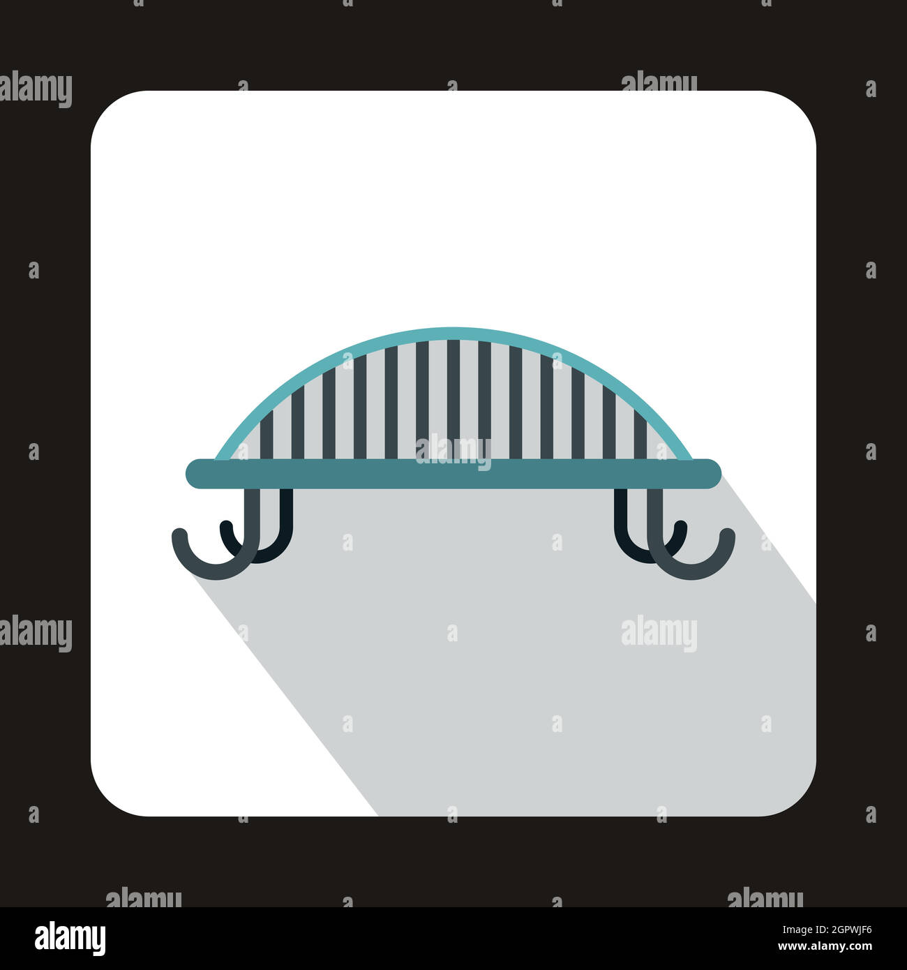 Bench with backrest icon, flat style Stock Vector Image & Art - Alamy