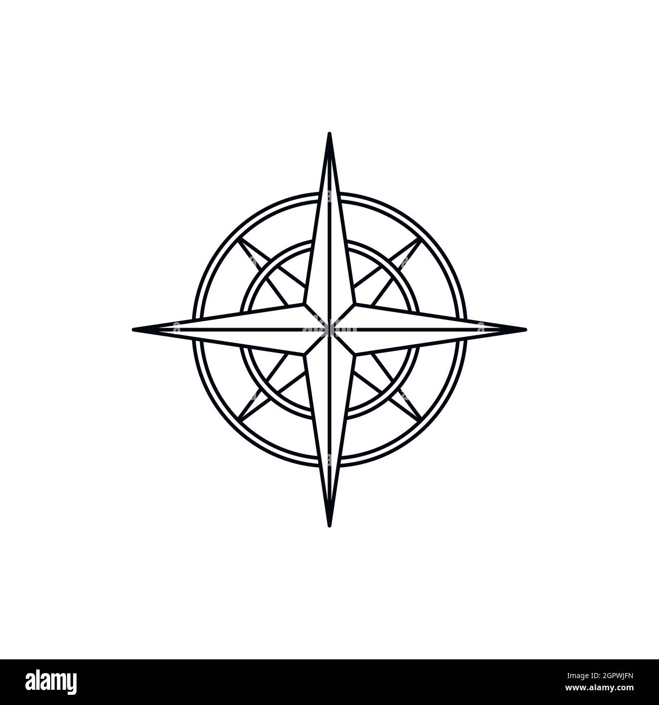 Compass Rose Outline