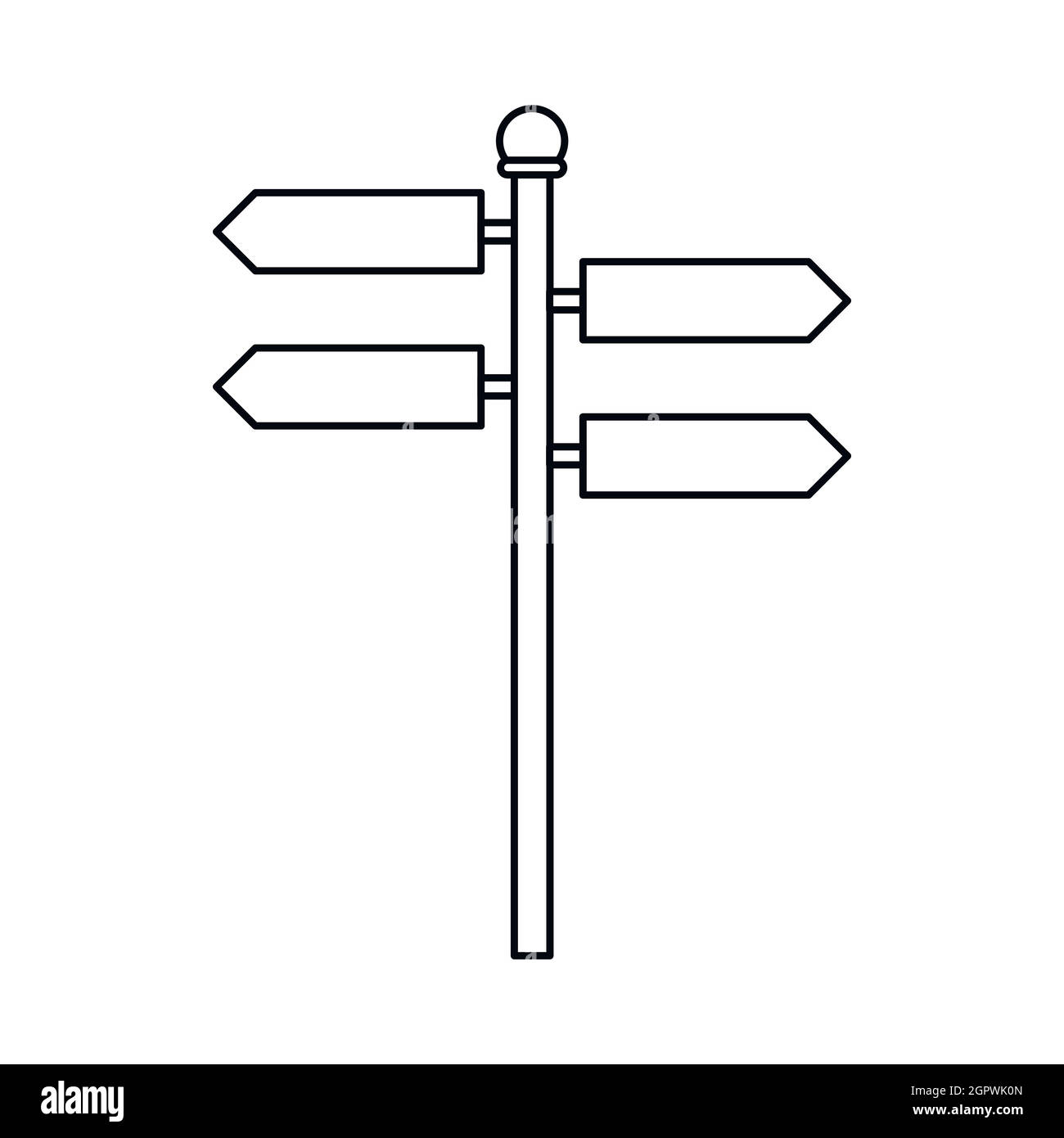 Street directional sign Cut Out Stock Images & Pictures - Alamy