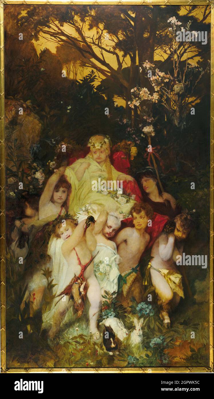 Modern Amoretti, Triptych, central panel, 1868. Private Collection ...