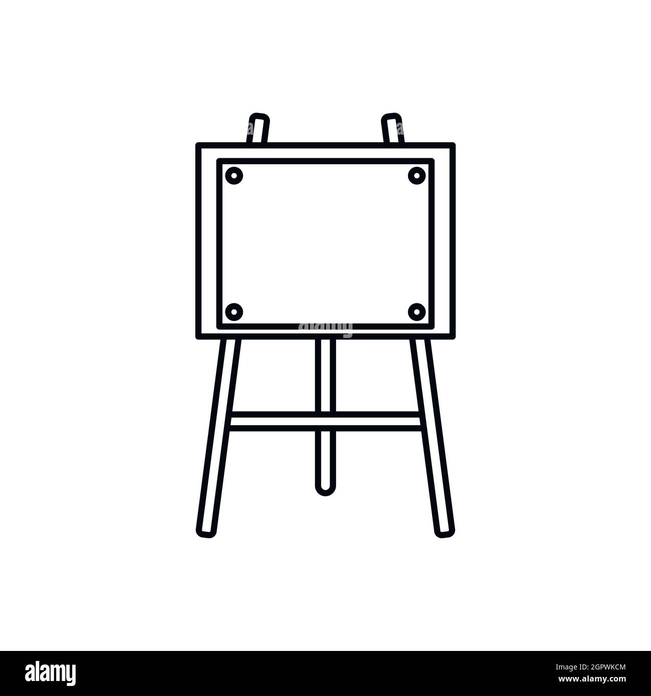 Wooden easel icon, outline style Stock Vector Image & Art - Alamy