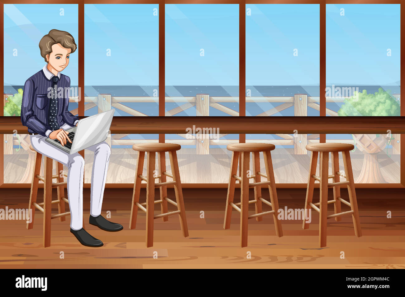 Working bar Stock Vector Images - Alamy