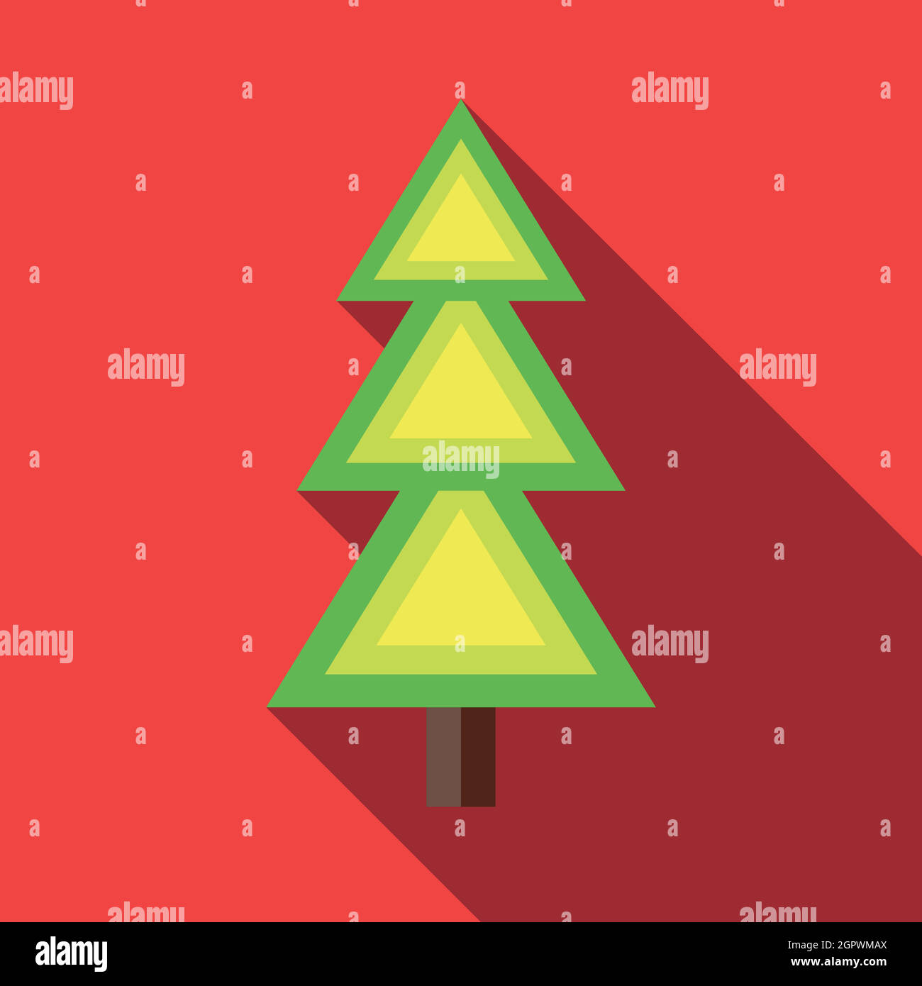 Fir tree icon in flat style Stock Vector Image & Art - Alamy