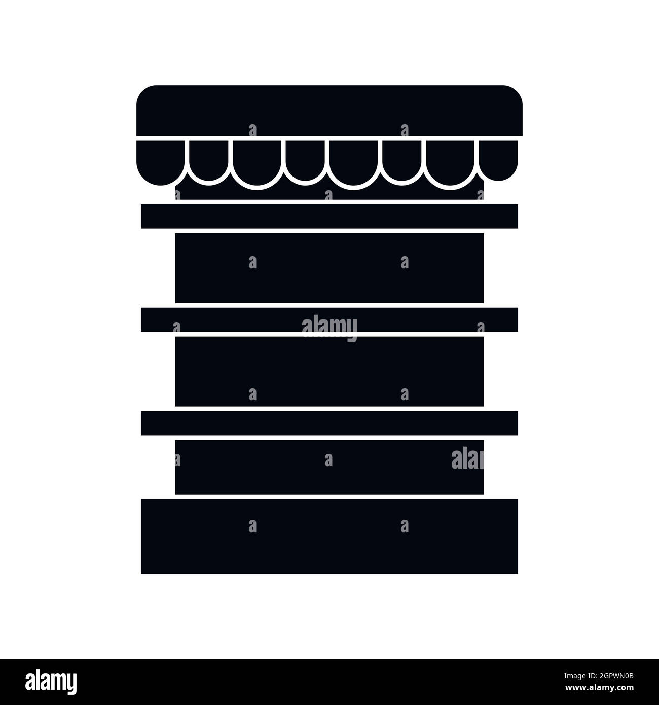 Empty supermarket refrigerator icon, simple style Stock Vector Image ...