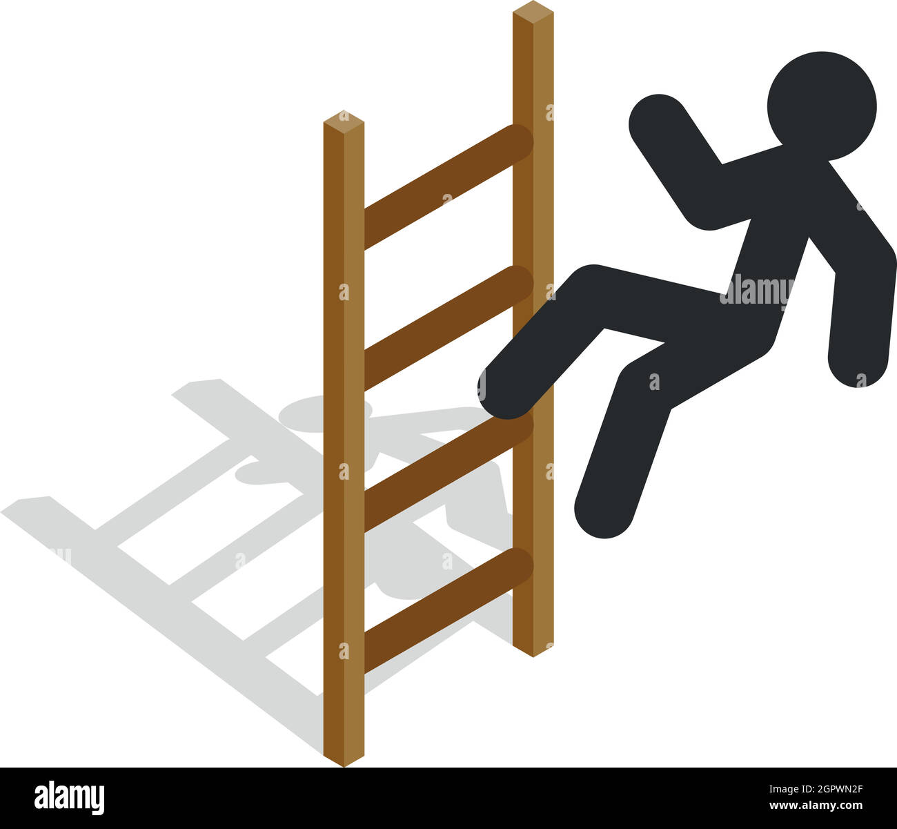 3d man walking up stairs Stock Vector Images - Alamy
