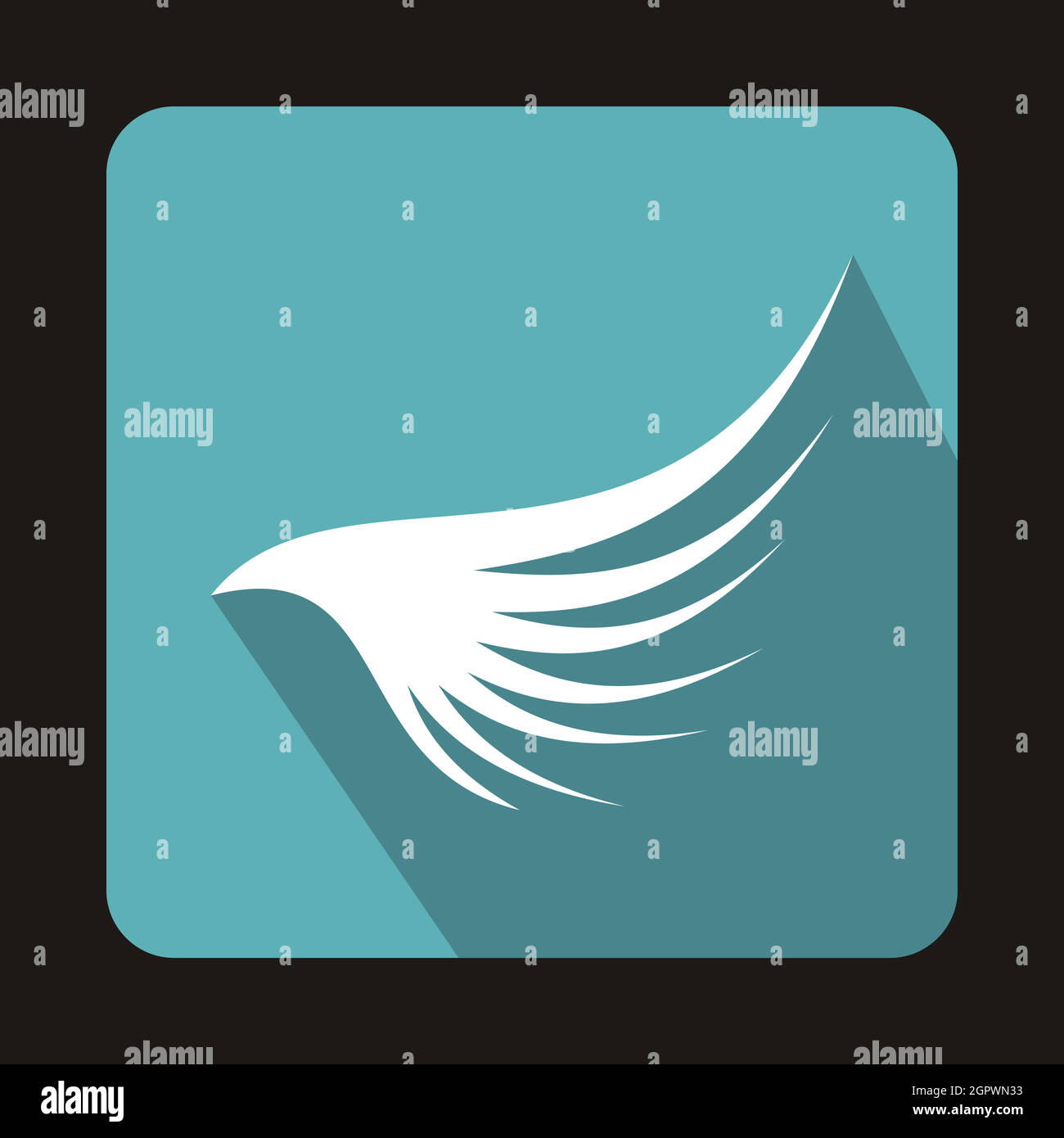 White wing icon in flat style Stock Vector Image & Art - Alamy