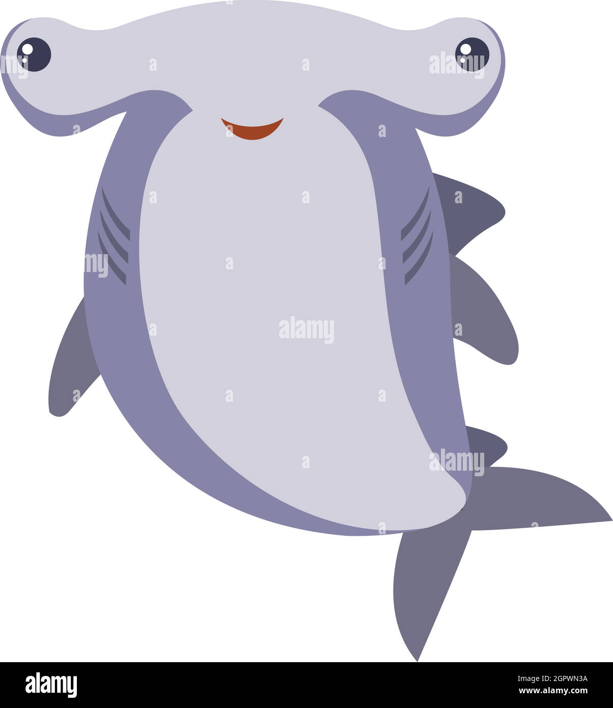 Hammerhead shark isolated on white Cut Out Stock Images & Pictures - Alamy