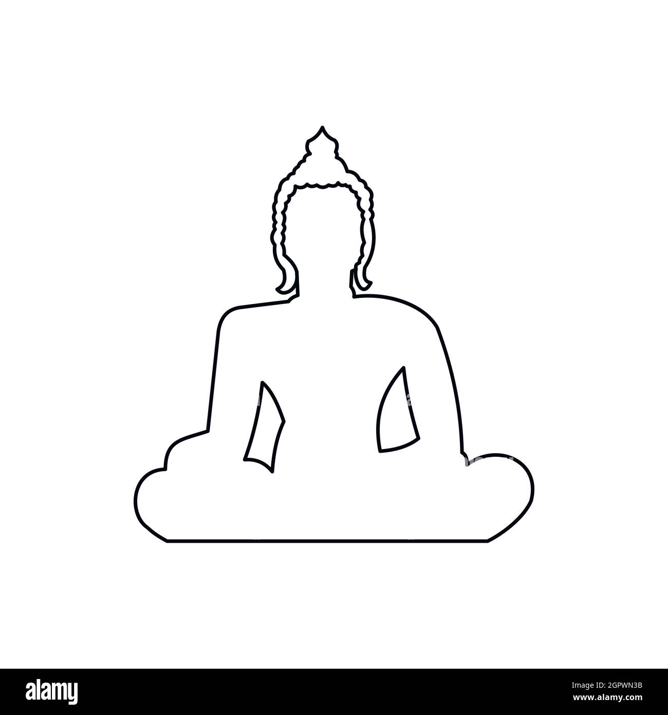 Traditional buddha statue in Stock Vector Images - Alamy